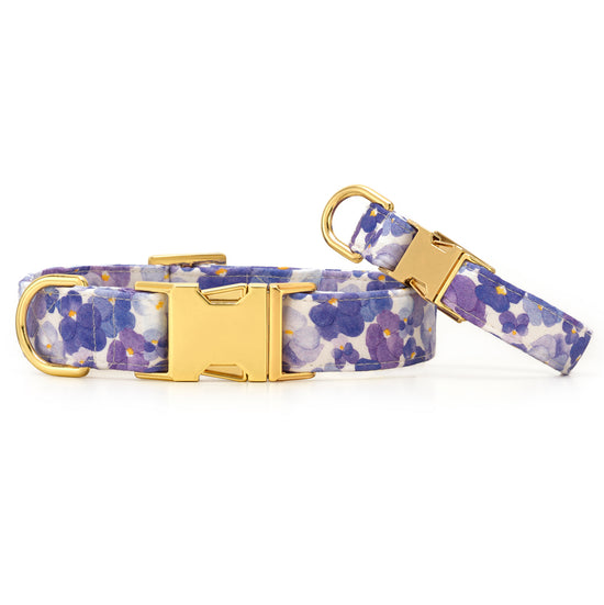 Pressed Pansies Dog Collar – The Foggy Dog