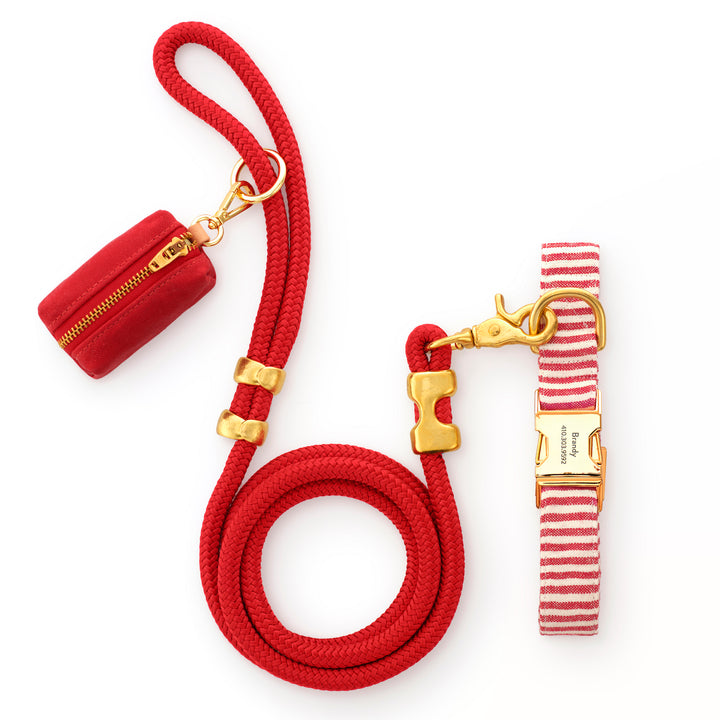 Red Stripe Dog Collar – The Foggy Dog