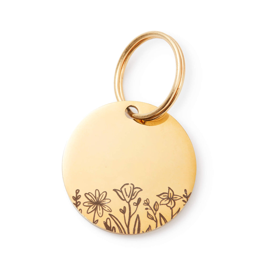 Circle Pet ID Tag: Wildflowers – The Foggy Dog